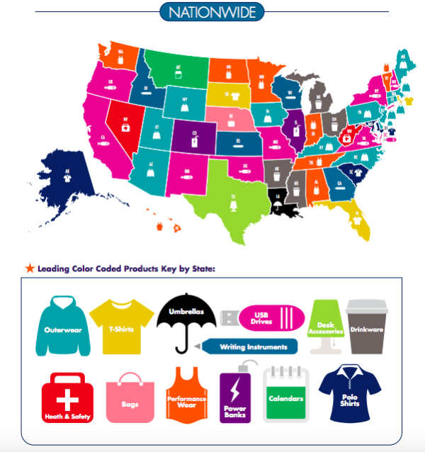 Most Popular Promotional Products By State